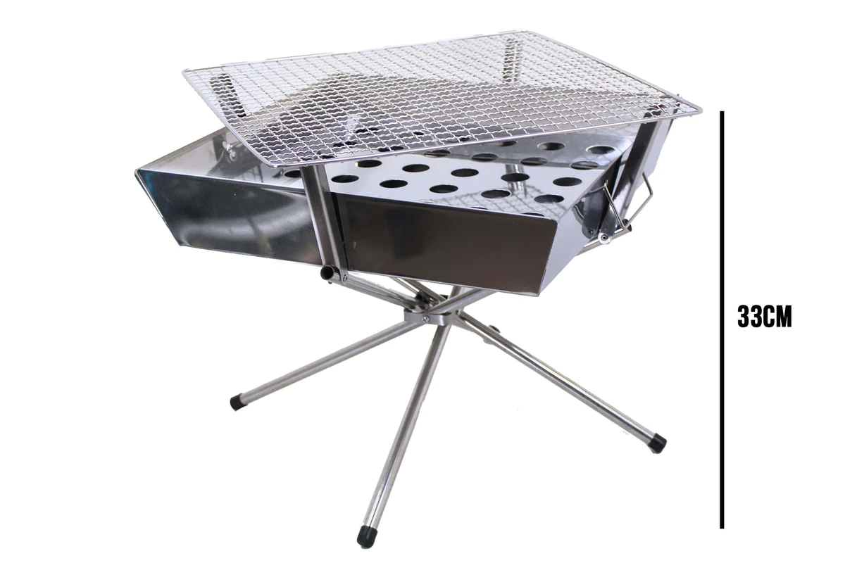 36x36cm LMA Portable Freestanding Stainless Steel Braai & Camping Stove ...