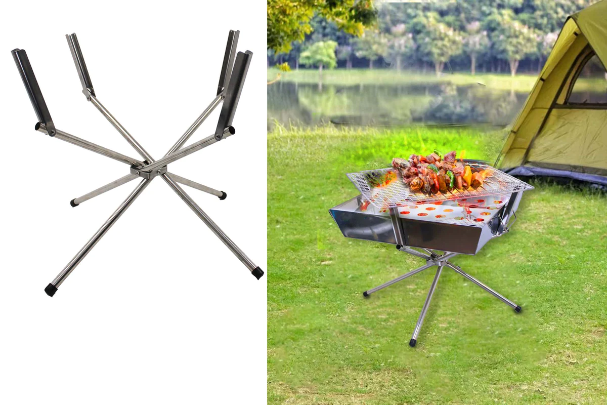 36x36cm LMA Portable Freestanding Stainless Steel Braai & Camping Stove ...