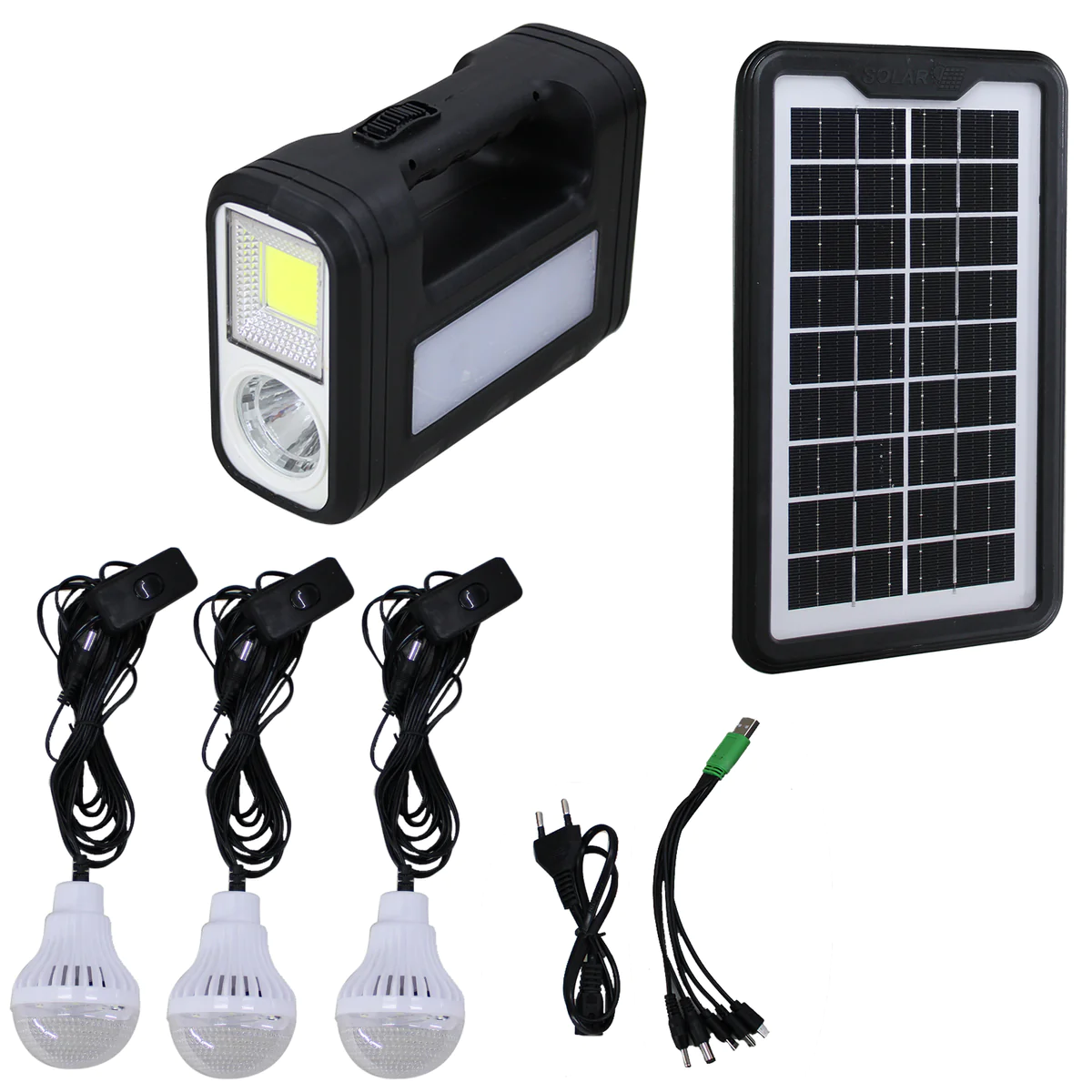 Digital Solar Lighting System With 9V Solar Panel and AC DC Outlets ...